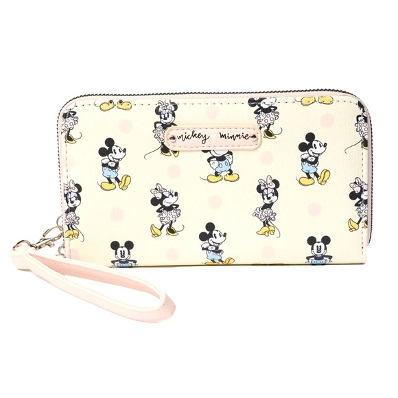 Disney | Bags | Disney Womens Minnie Mouse Zip Around Wallet Allover ...